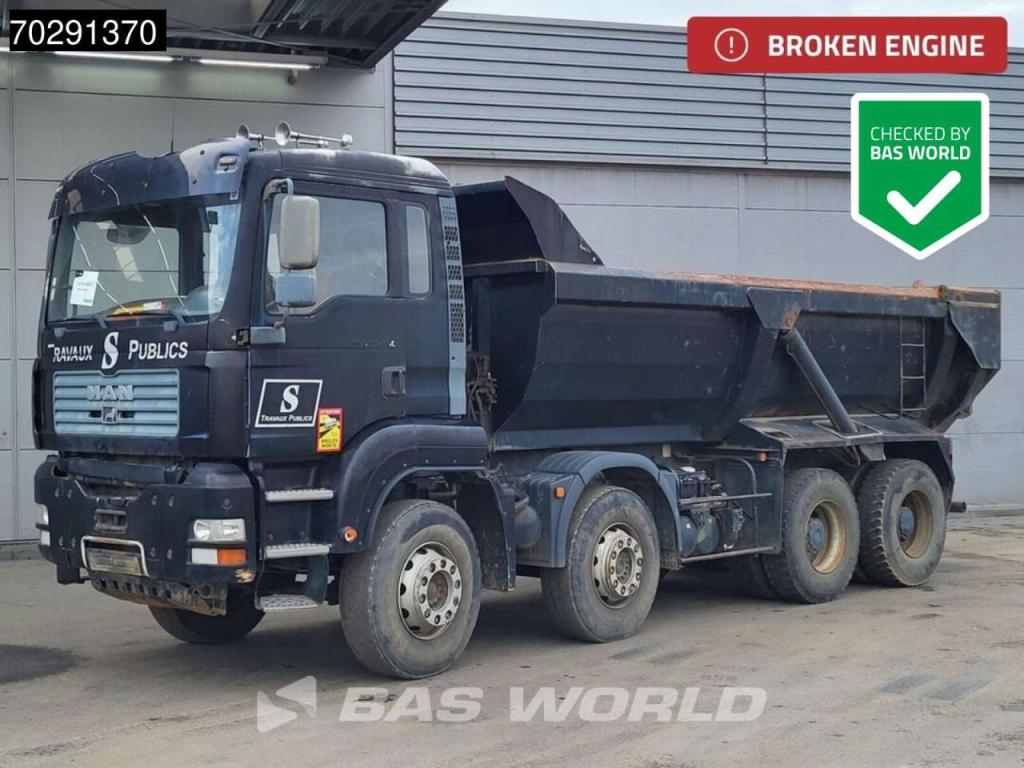 Man TGA 35.480 8X4 BROKEN ENGINE 16m3 tipper Steel suspension Manual ...